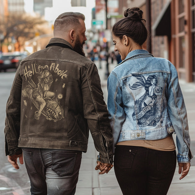 Custom Personalized Print Levi Jackets | FabCreates