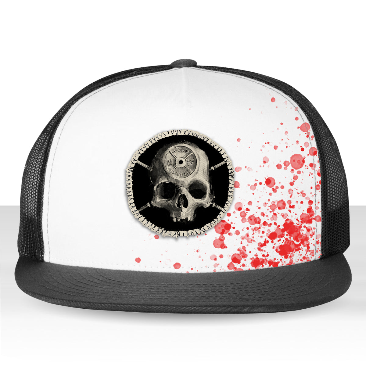 Barbell Head: Skulls and Iron Trucker Hat – FabCreates