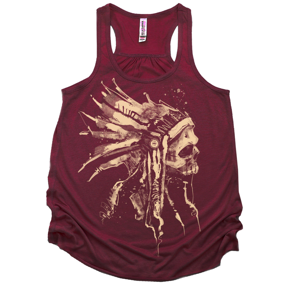 Indian Chief Skull: Tribal Legacy Tank Top – FabCreates