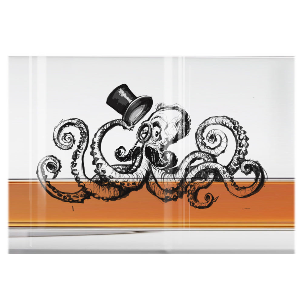 Fancy Octopus: Gentleman of the Deep Rocks Glass Set – FabCreates