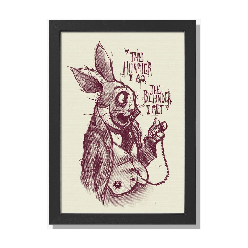 White Rabbit Quote Print – FabCreates
